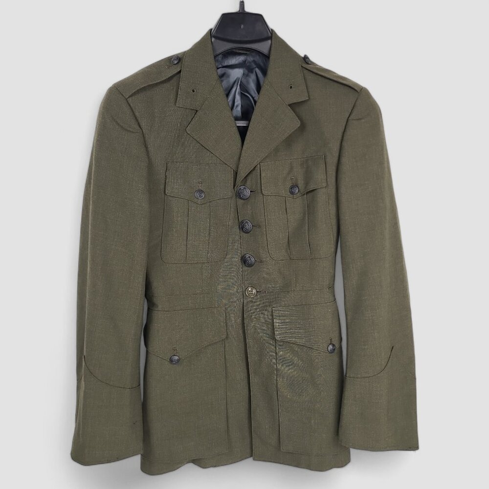 Usmc Us Marine Corps Green Service Uniform Dress Coat… - Gem